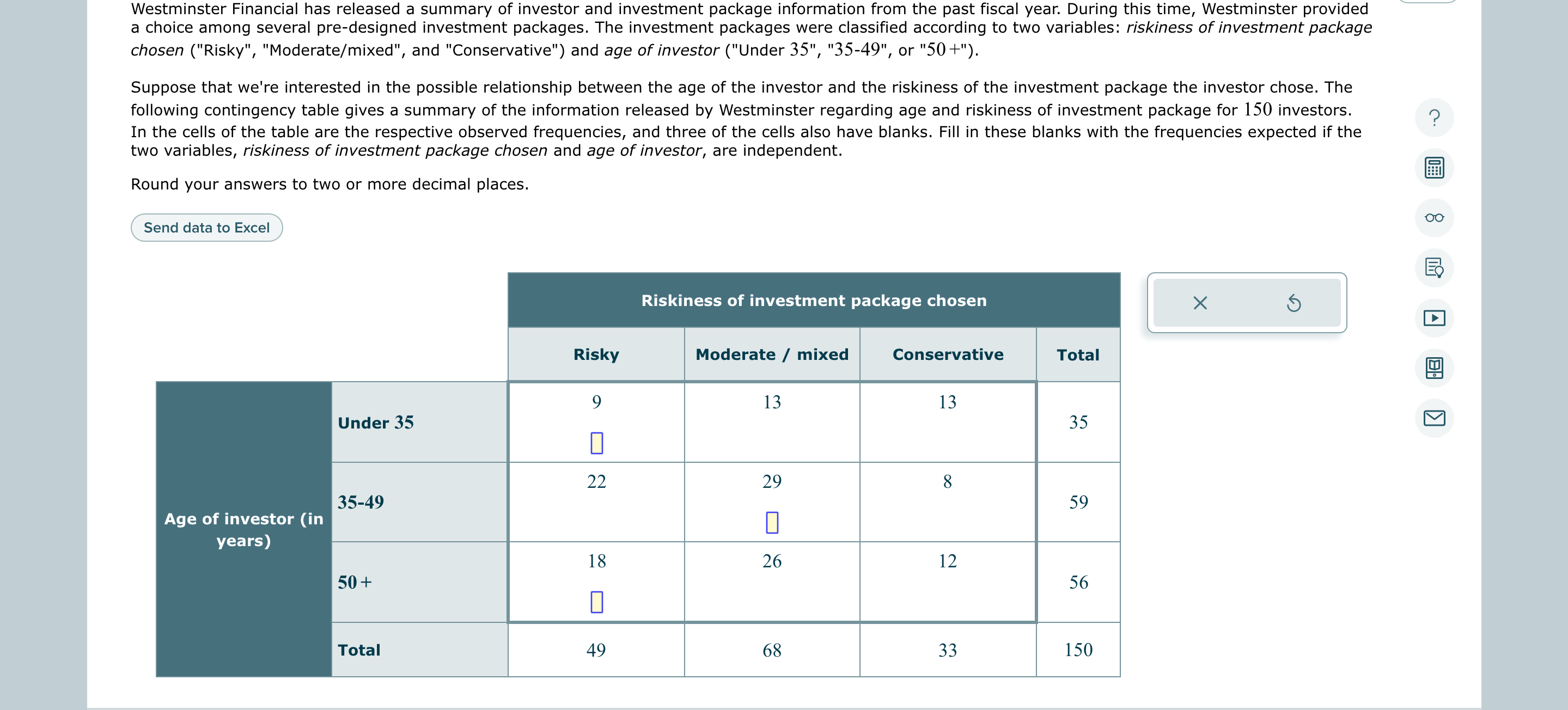 Solved Westminster Financial has released a summary of | Chegg.com