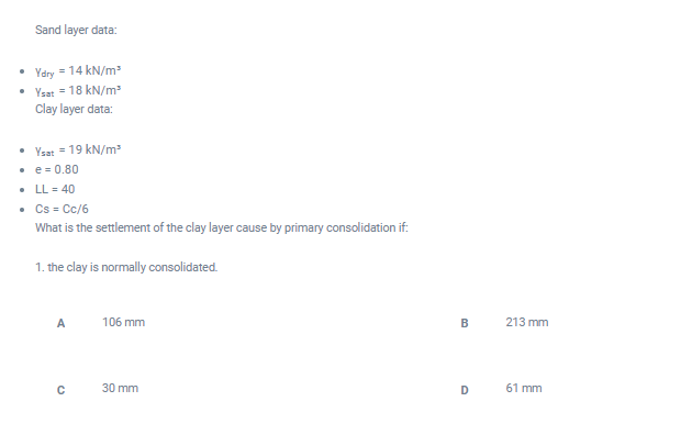 Solved SITUATION. A soil profile is shown below. A uniform | Chegg.com