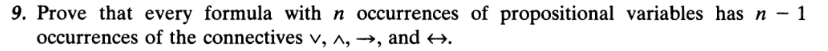 Solved 9. Prove that every formula with n occurrences of | Chegg.com