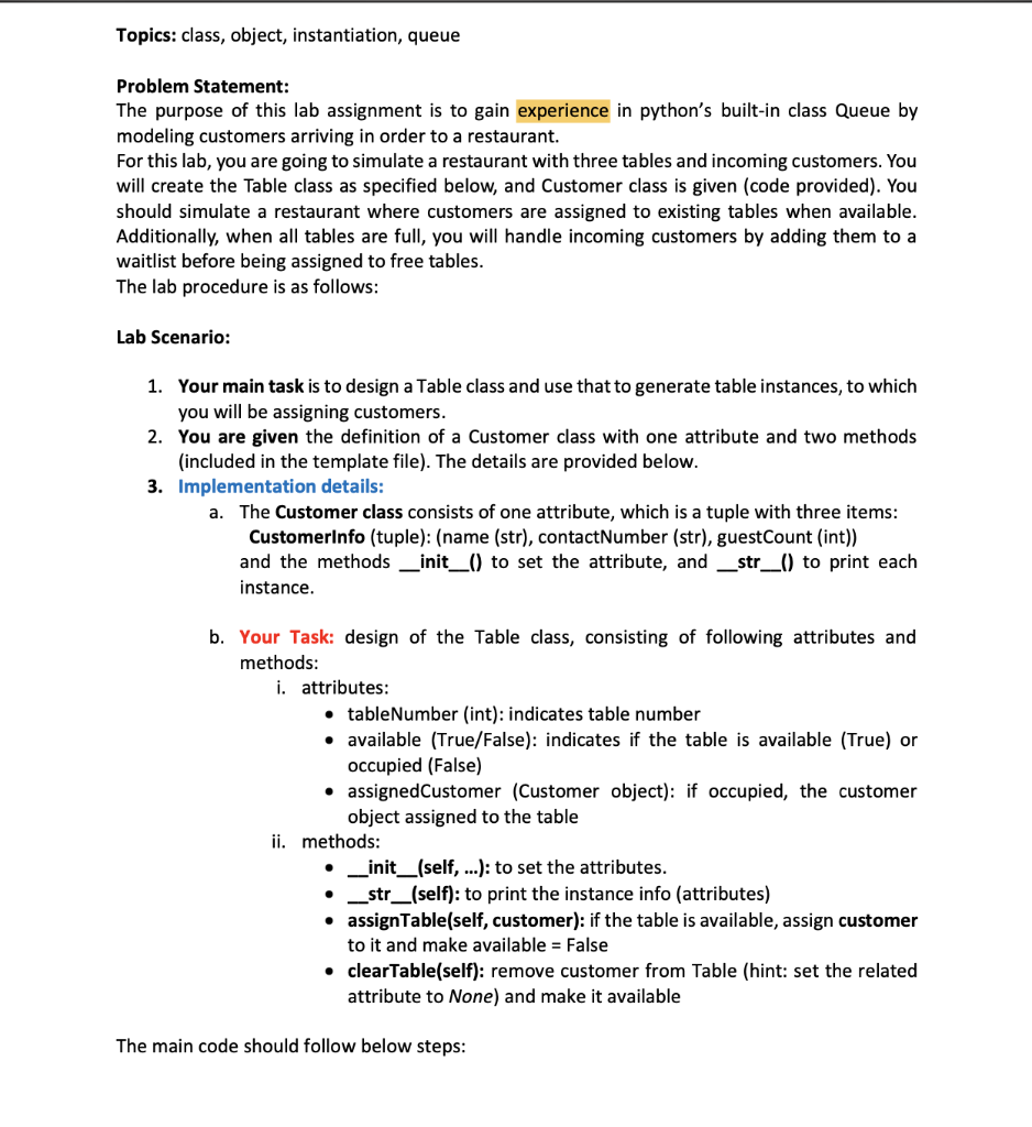 Solved Topics Class Object Instantiation Queue Problem 