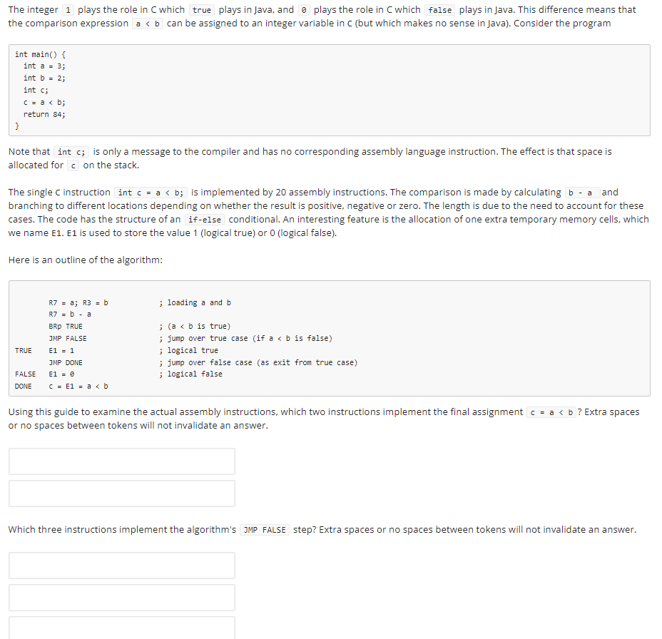 Solved The integer 1 plays the role in C which true plays in | Chegg.com