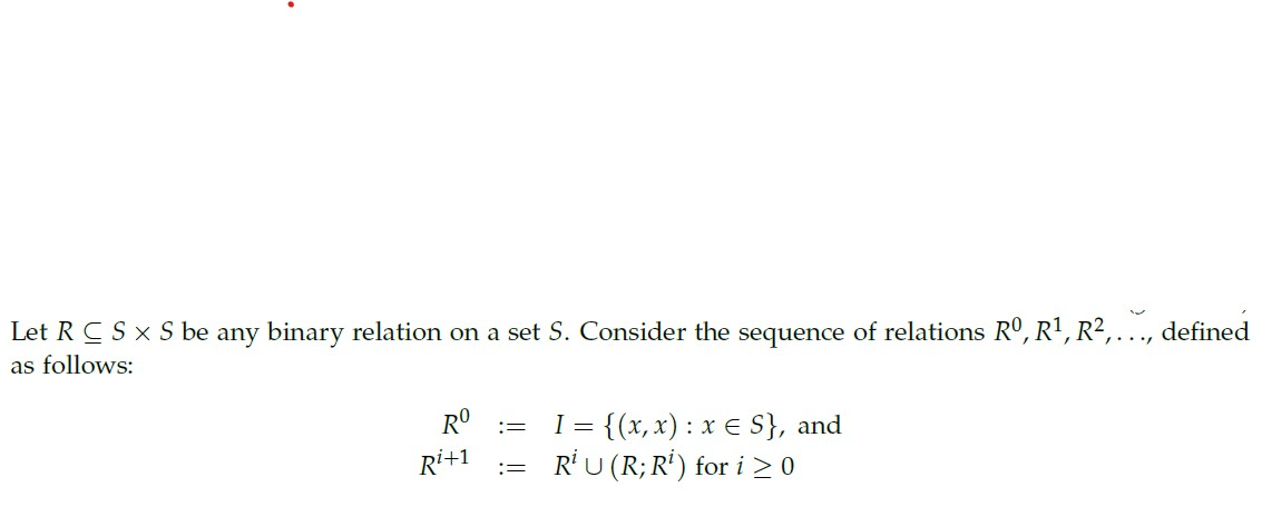 Solved Recall the relation composition operator ; de fined | Chegg.com