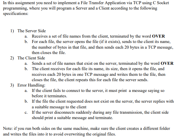 In this assignment you need to implement a File | Chegg.com