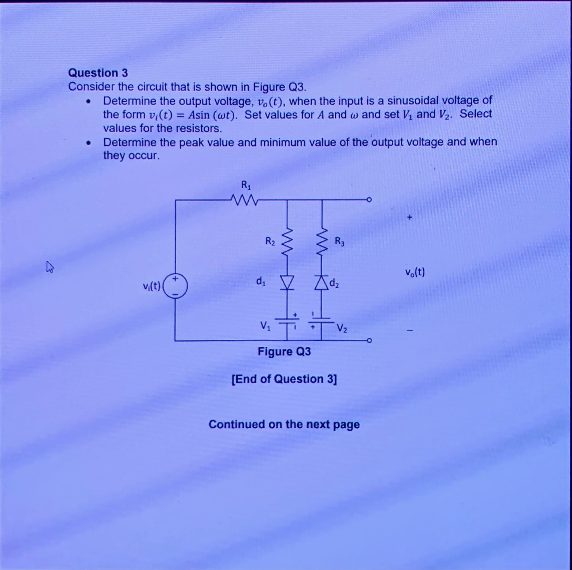 Solved Values for the elements are to be set by the person | Chegg.com