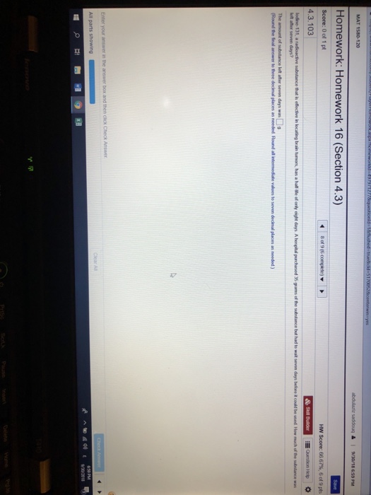 Solved Homework: Homework 16 (Section 4.3) HW Score: 06 67%, | Chegg.com