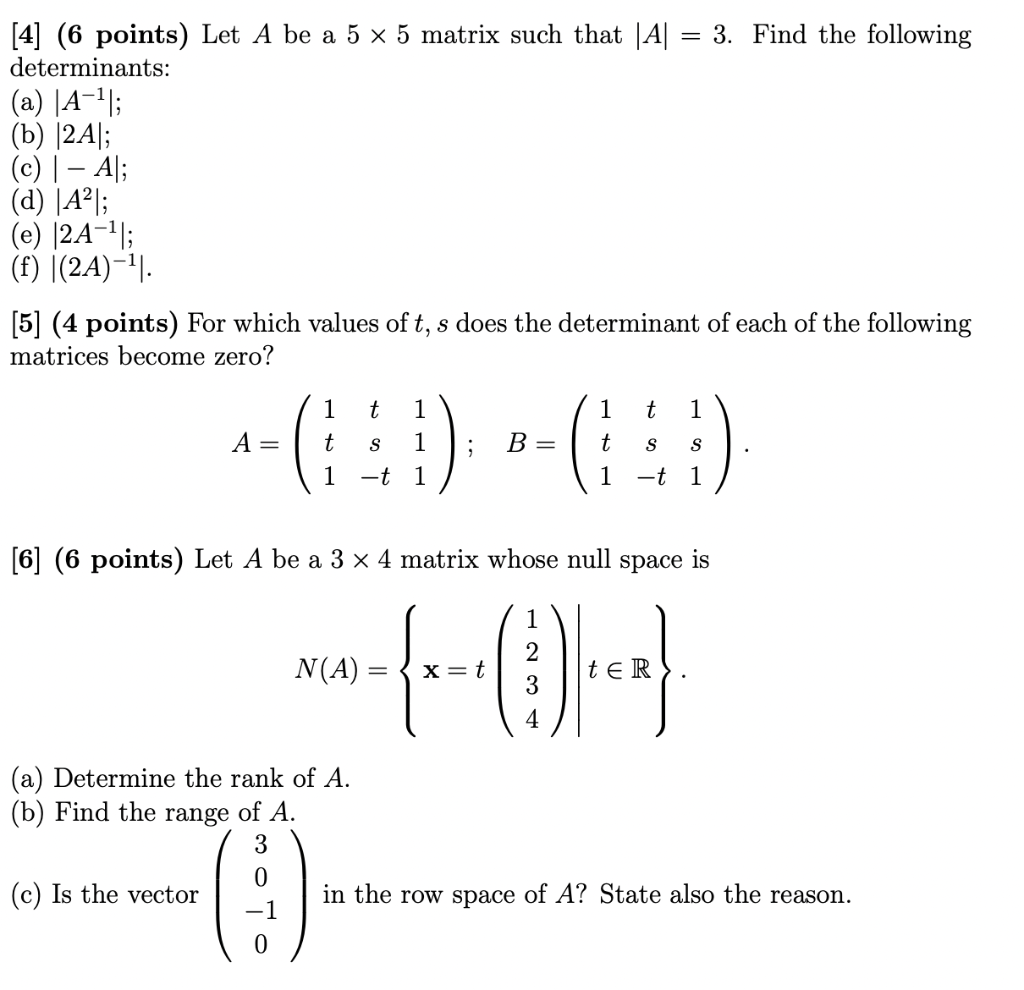 Solved [1] (6 points) Find the inverse matrix of each of the | Chegg.com
