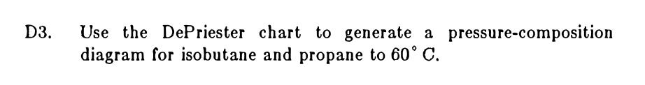 Solved D3. Use the DePriester chart to generate a | Chegg.com