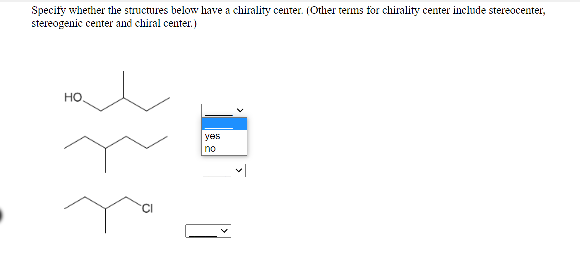 Solved Specify whether the structures below have a chirality | Chegg.com