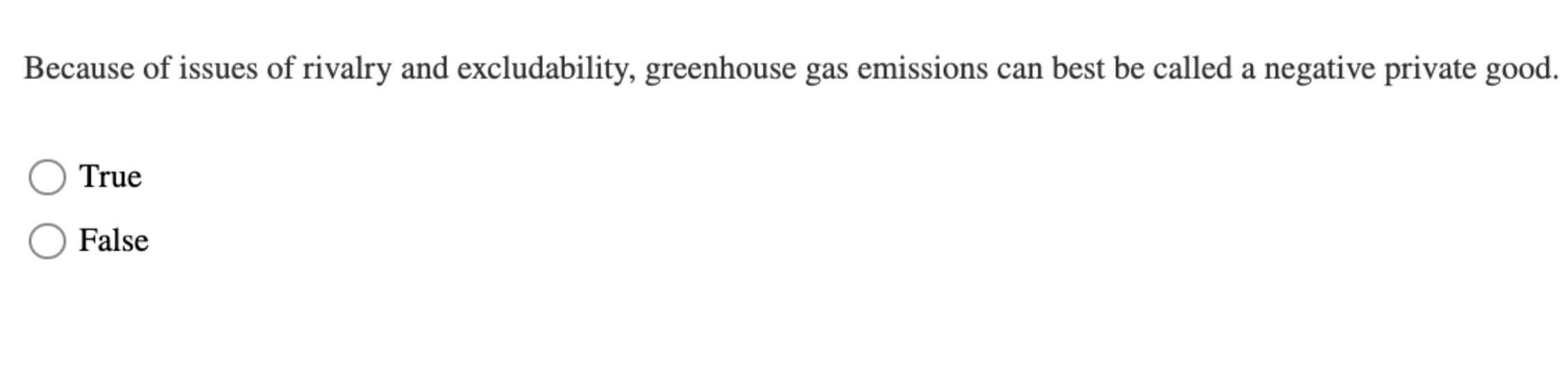 Solved Because of issues of rivalry and excludability, | Chegg.com