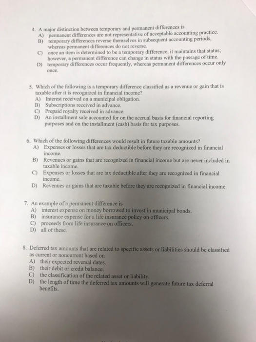 Solved 4. A major distinction between temporary and | Chegg.com