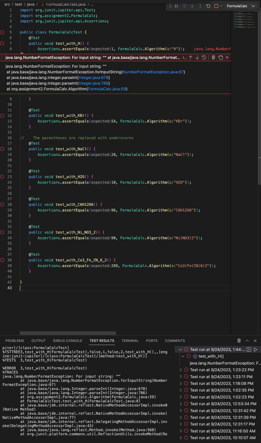 Solved I'm failing the test, what I'm I doing wrong, please | Chegg.com
