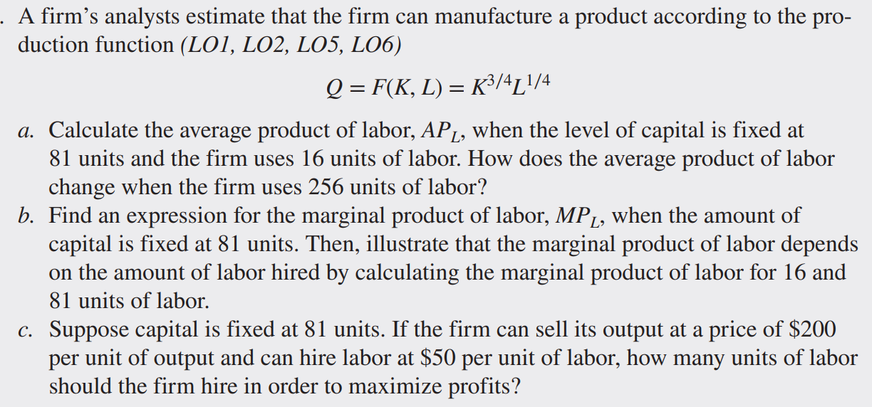 Solved A firm's analysts estimate that the firm can | Chegg.com