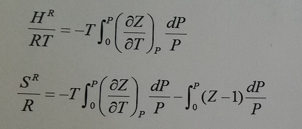 Solved enthalpy and entropy at "real gas" conditions can be | Chegg.com