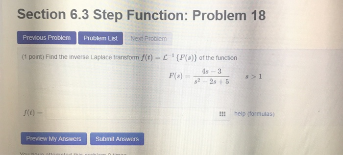 Solved Section 6 3 Step Function Problem 18 Previous