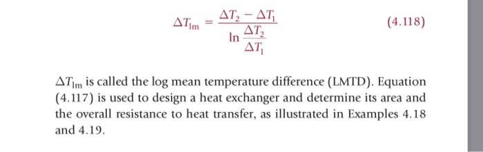 Solved im wondering WHEN to use LMTD and when to use AMTD. | Chegg.com
