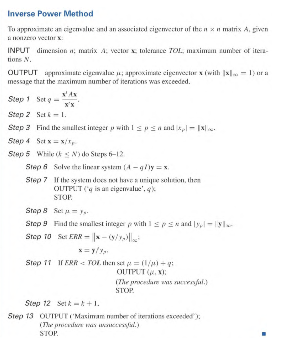 Solved Inverse Power Method To approximate an eigenvalue and | Chegg.com