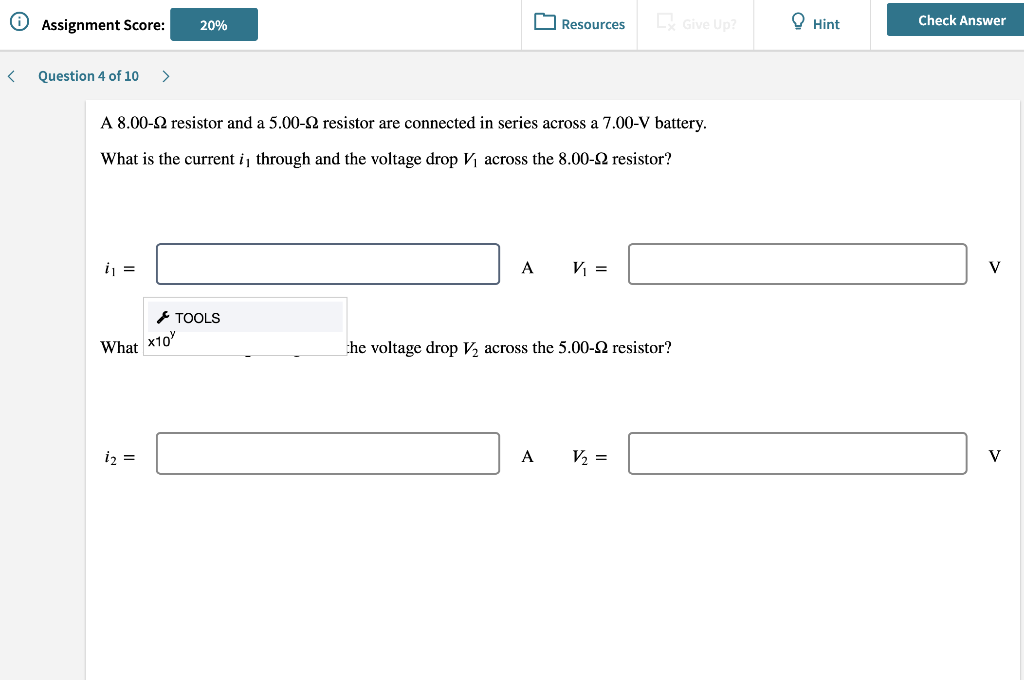 Solved Assignment Score: 20% Resources Give Up Hint Check | Chegg.com