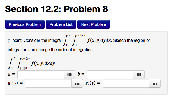 Solved Section 12.2: Problem 8 Previous Problem Problem List | Chegg.com