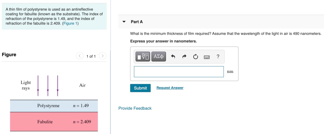 Solved A thin film of polystyrene is used as an | Chegg.com