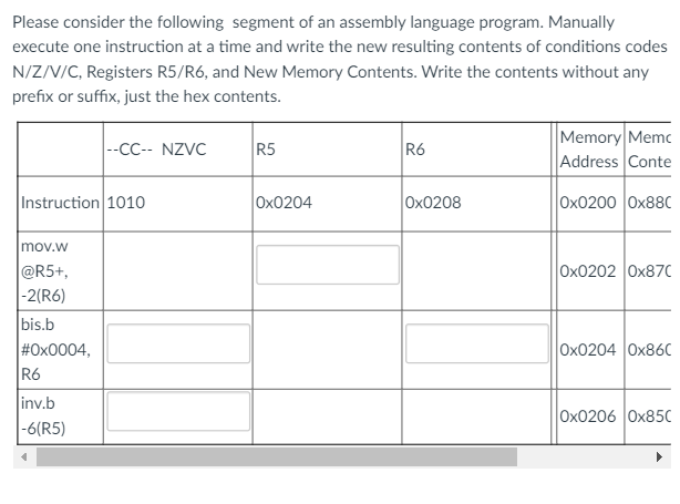 Please consider the following segment of an assembly | Chegg.com