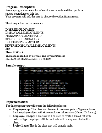 Solved Program Description: Write a program to save a list | Chegg.com