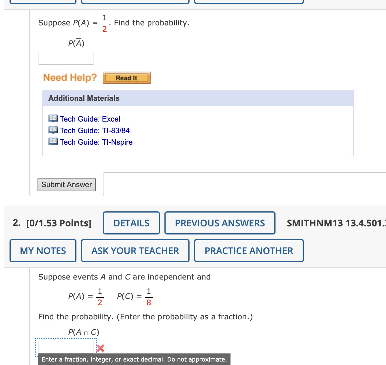 Solved Suppose P(A)=21. Find the probability. P(Aˉ) | Chegg.com