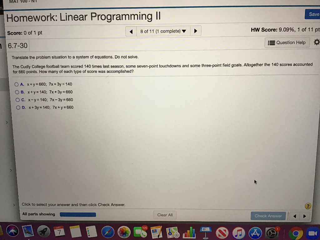 Solved Save Homework: Linear Programming II Score: 0 of 1 pt | Chegg.com