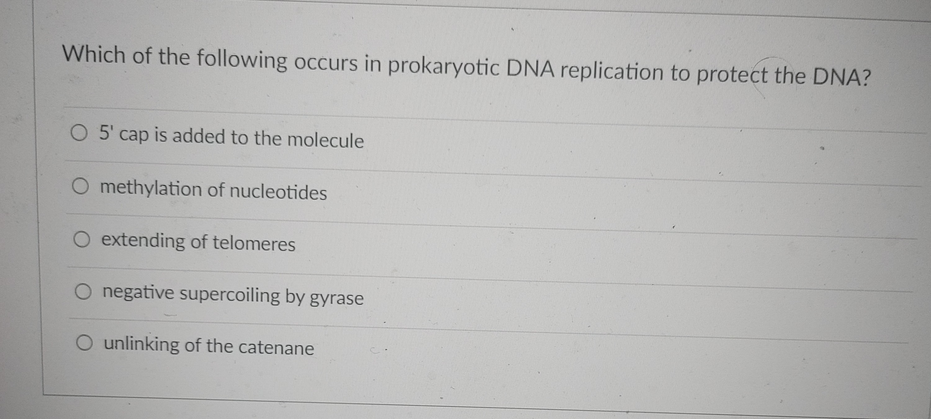 Solved Which of the following occurs in prokaryotic DNA | Chegg.com