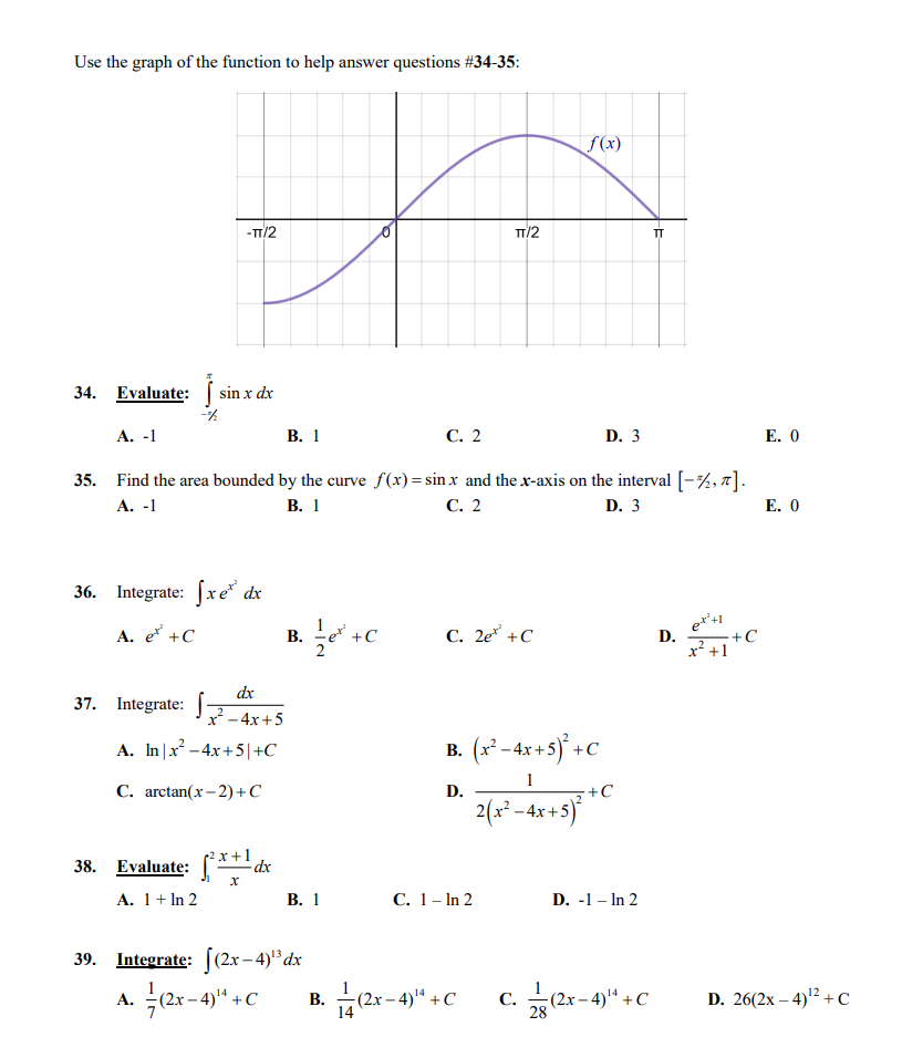 Solved 1. Use the following table to find limx→3f(x) A. | Chegg.com