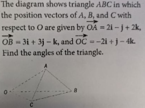 Solved The diagram shows triangle ABC in which the position | Chegg.com
