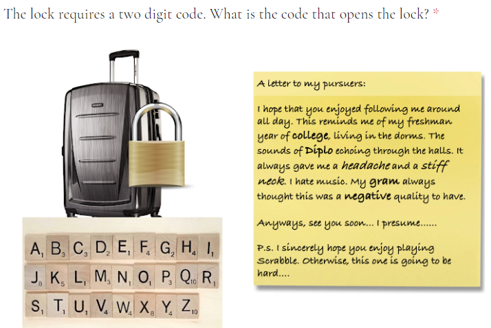 Solved The lock requires a two digit code. What is the code | Chegg.com