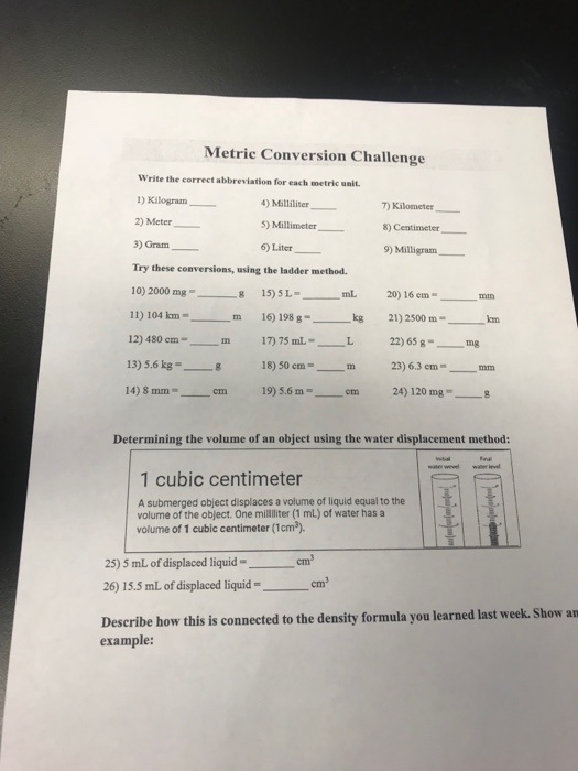 Metric Units And Abbreviations