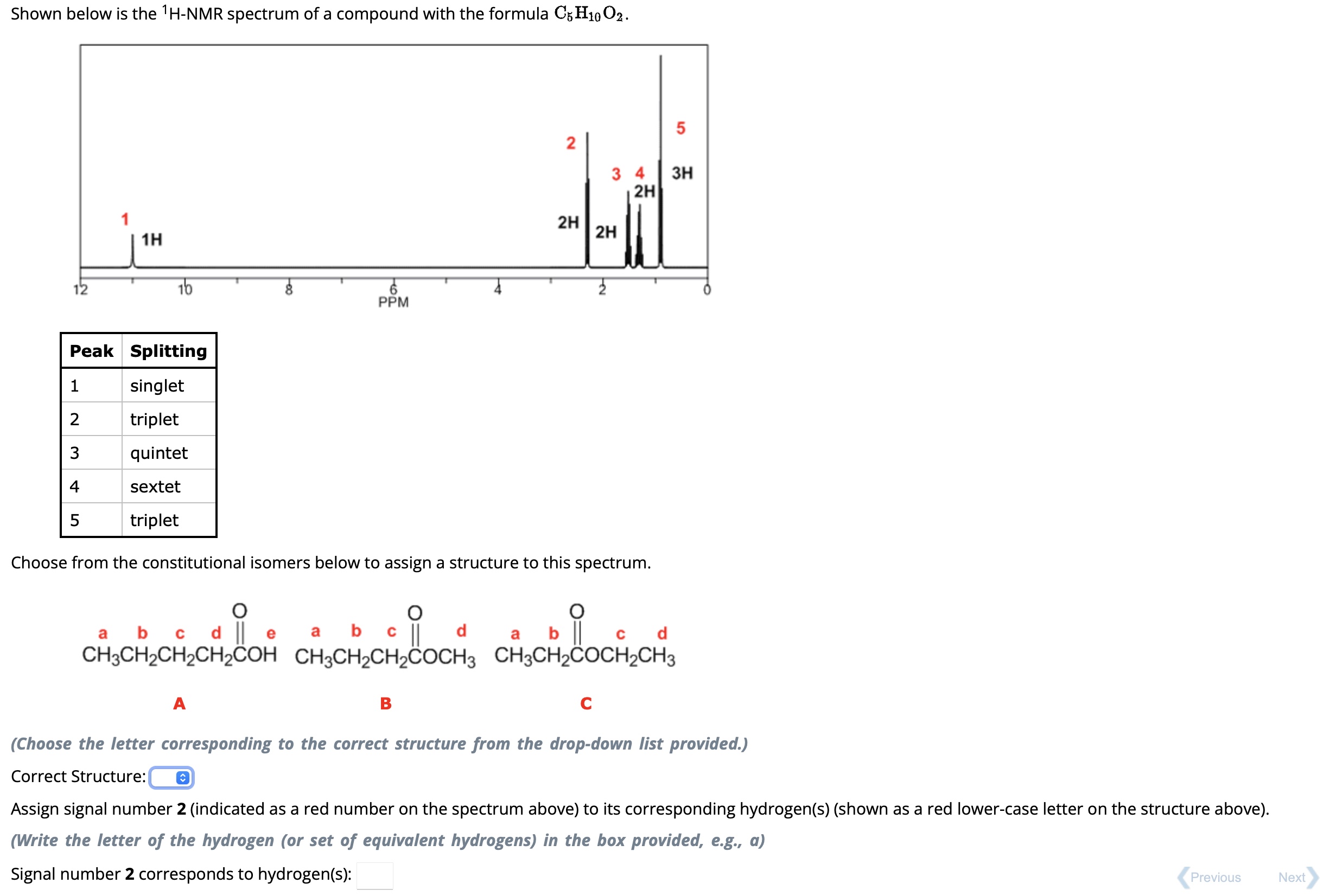 Solved Shown below is the ?1H-NMR ﻿spectrum of a compound | Chegg.com