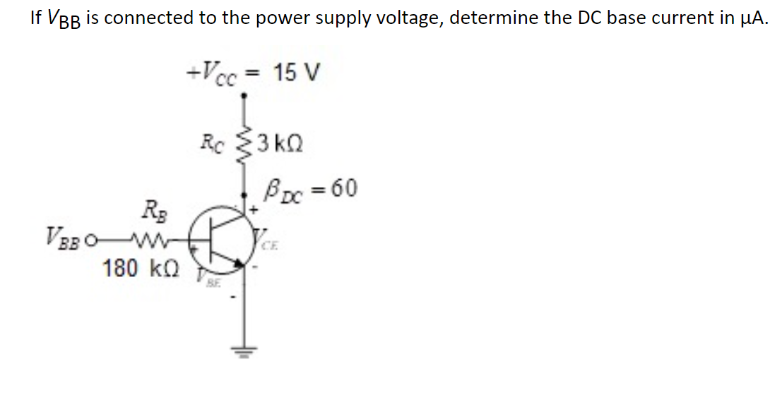 Solved If VBB is connected to the power supply voltage, | Chegg.com