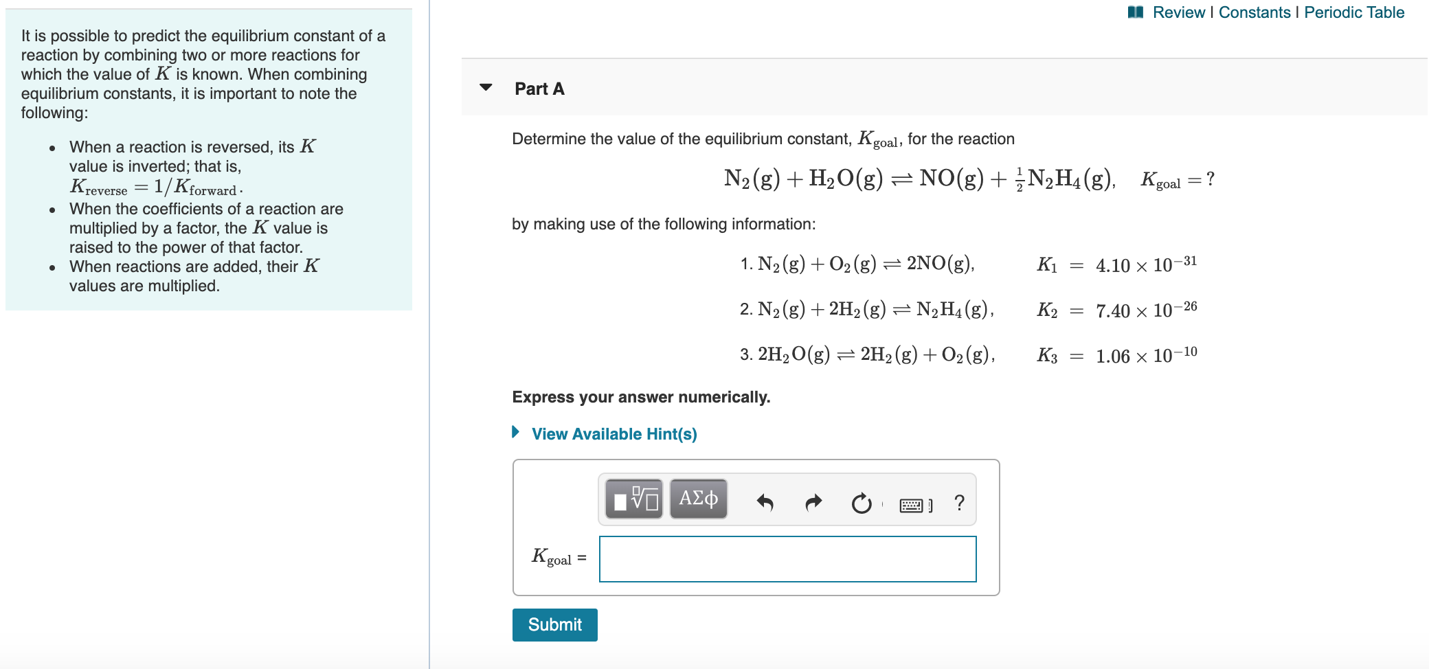 Solved 1 Review | Constants | Periodic Table It is possible | Chegg.com