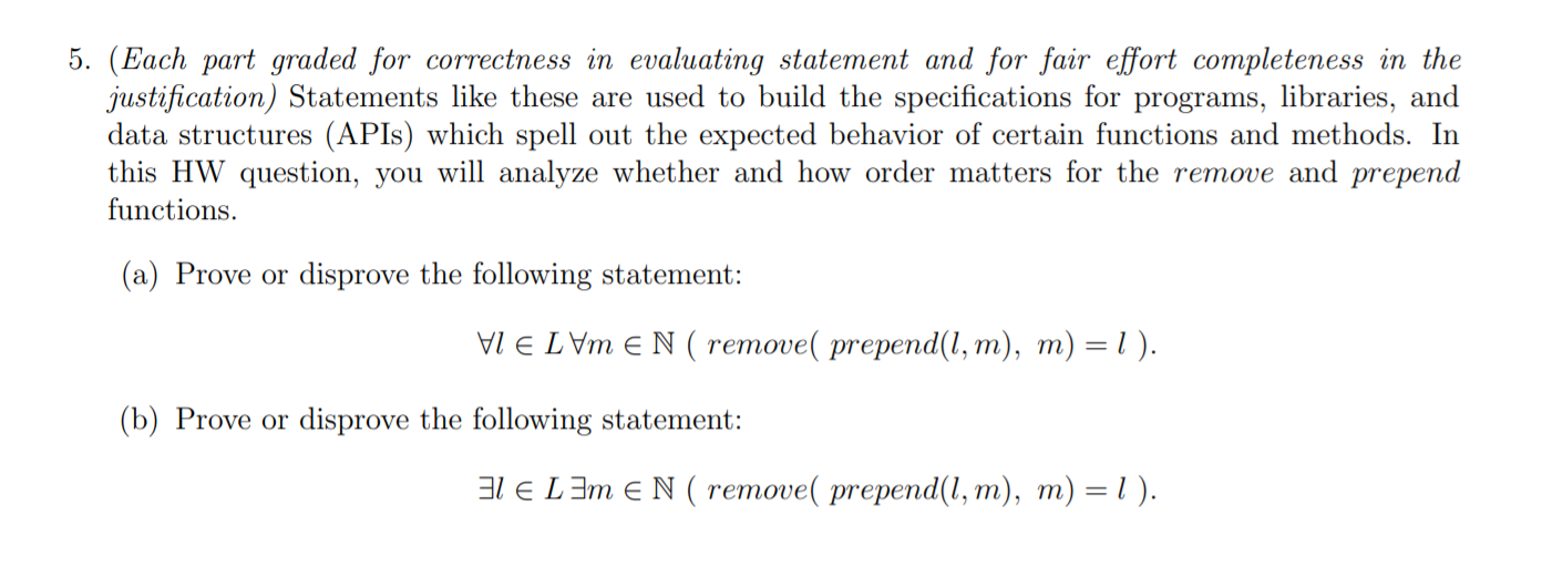 Solved Definition The function remove : L N + L that removes | Chegg.com