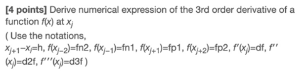 Solved [4 points] Derive numerical expression of the 3rd | Chegg.com