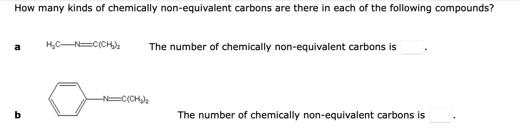Solved How many kinds of chemically non-equivalent carbons | Chegg.com