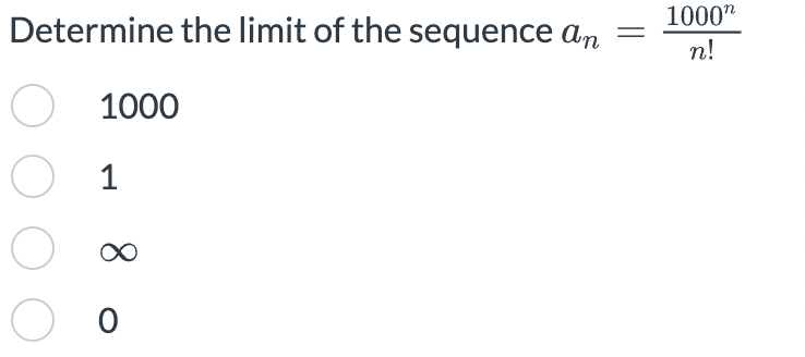 Solved Determine the limit of the sequence \\( | Chegg.com