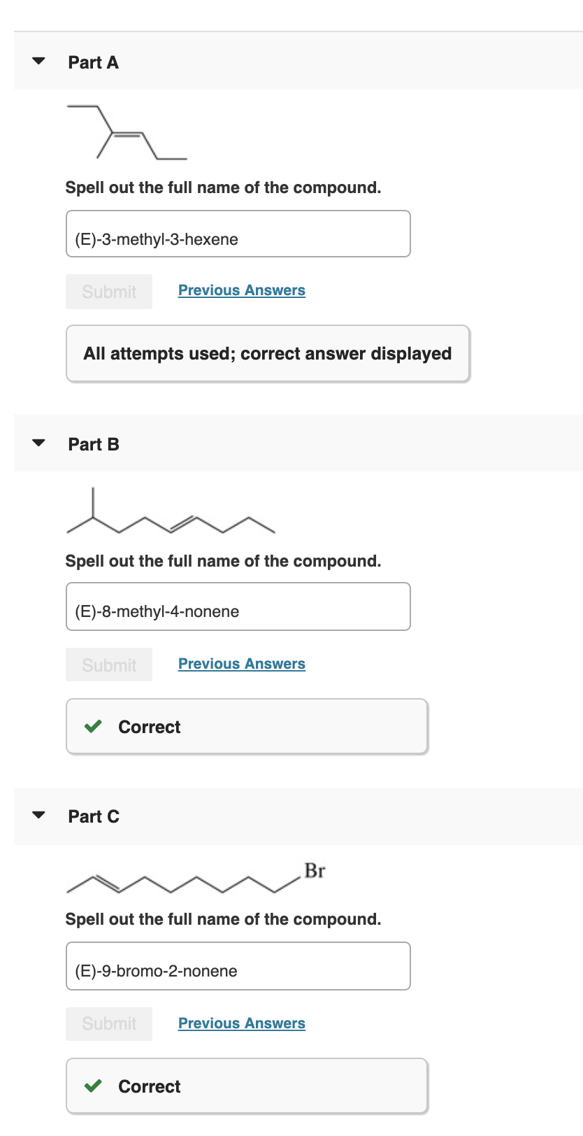 Solved Part A Spell Out The Full Name Of The Compound Chegg