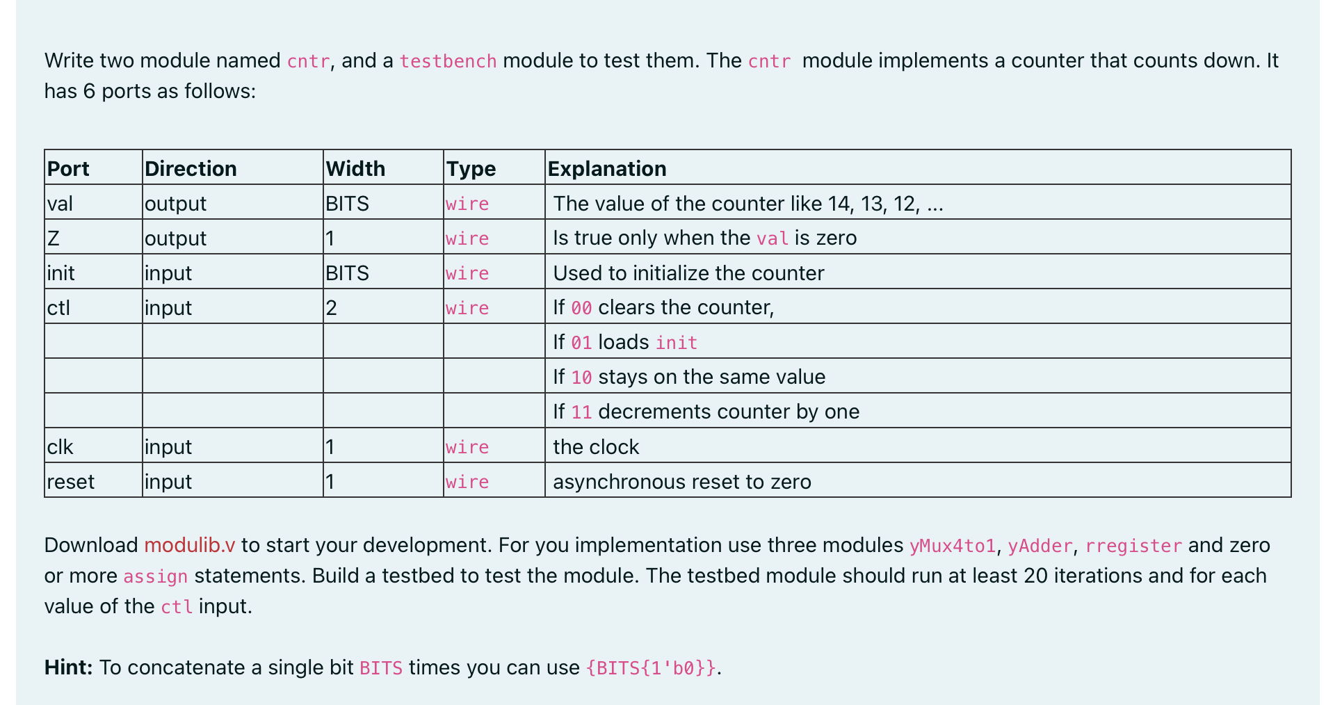Solved Answer In Verilog Thanks The Mudulibv Modules 