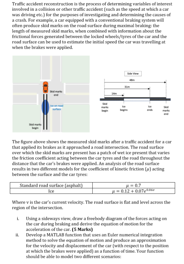 Traffic accident reconstruction is the process of | Chegg.com