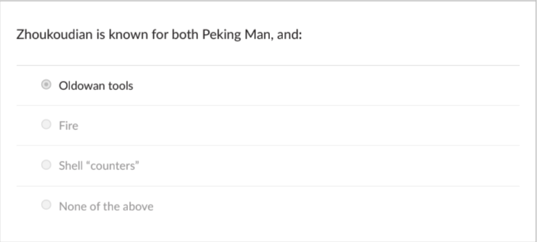Solved Zhoukoudian is known for both Peking Man, and: | Chegg.com