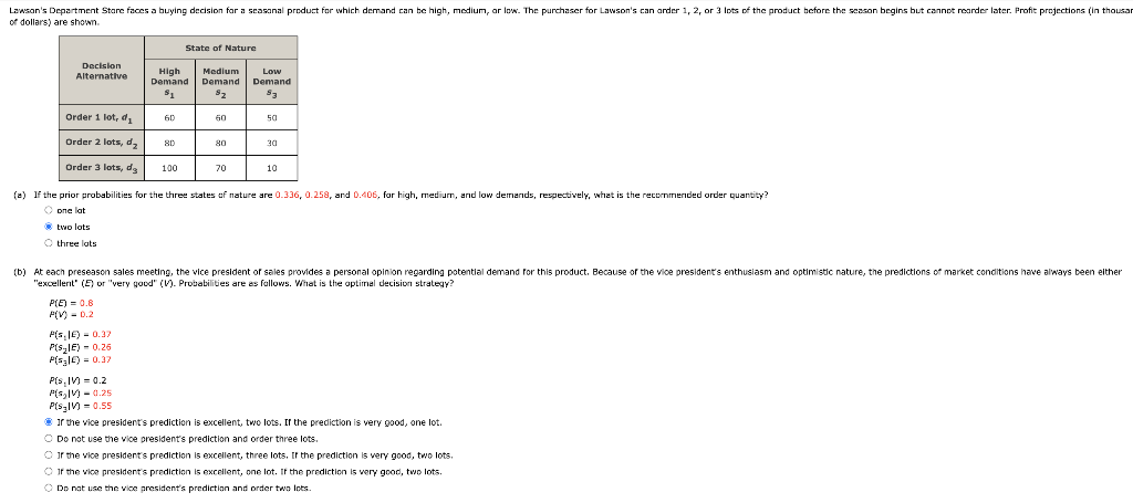 Solved (a) If the prior probabilities for the three states | Chegg.com