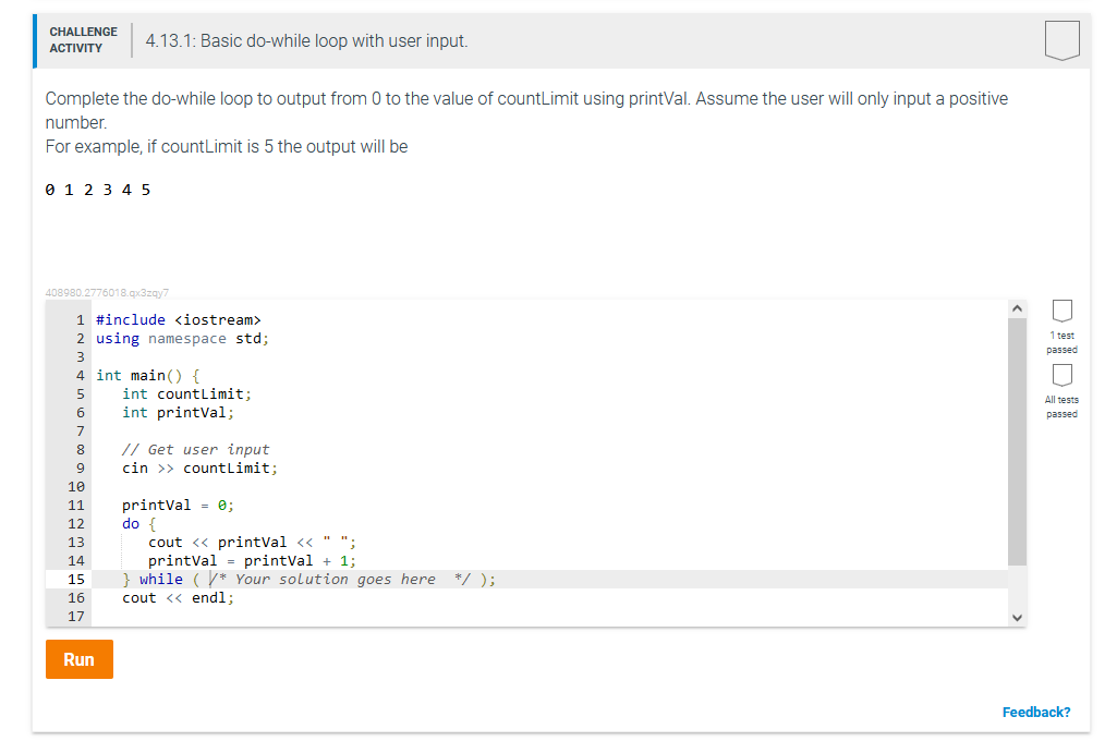 Solved \begin{tabular}{l|l} CHALLENGE \\ ACTIVITY & 4.13.1: | Chegg.com