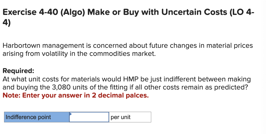 Solved Required information Exercise 4-39 and 4-40 (Algo) | Chegg.com Solved Required information Exercise 4-39 and 4-40 (Algo) | Chegg.com