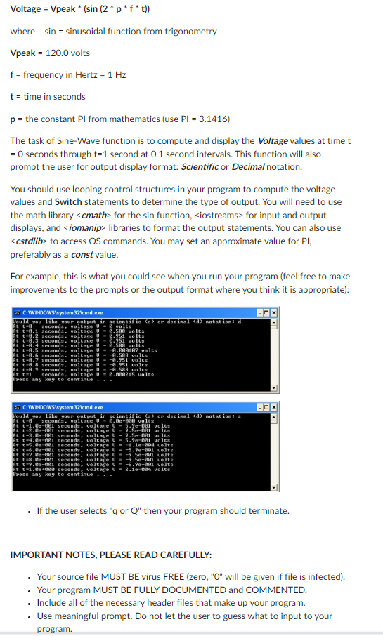 Solved - If you select "c or C" you should invoke a user | Chegg.com
