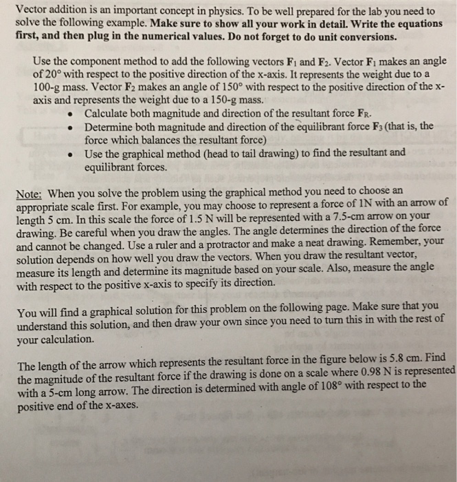 Solved Vector Addition Is An Important Concept In Physics 3379