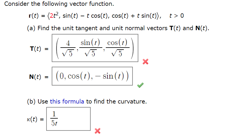 Solved Consider the following vector function. r(t) = (2+2, | Chegg.com