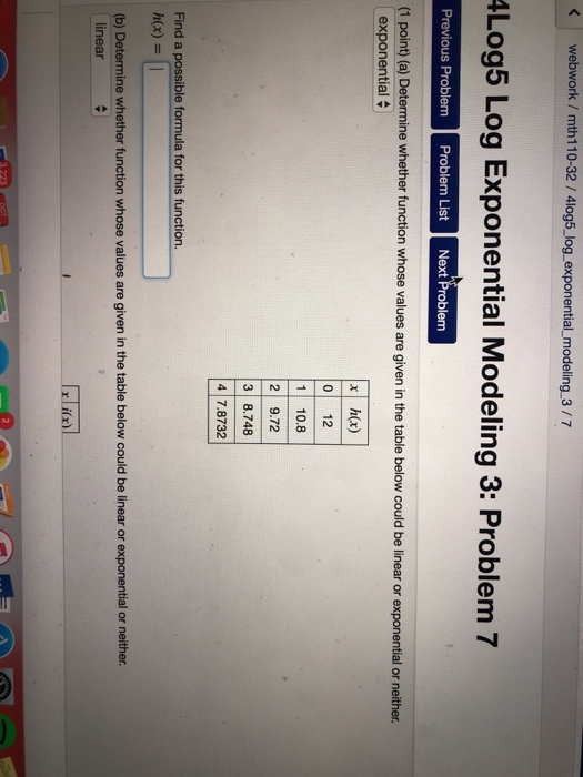 Solved Kwebwork / mth110-32 / 4log5_ log_exponential | Chegg.com